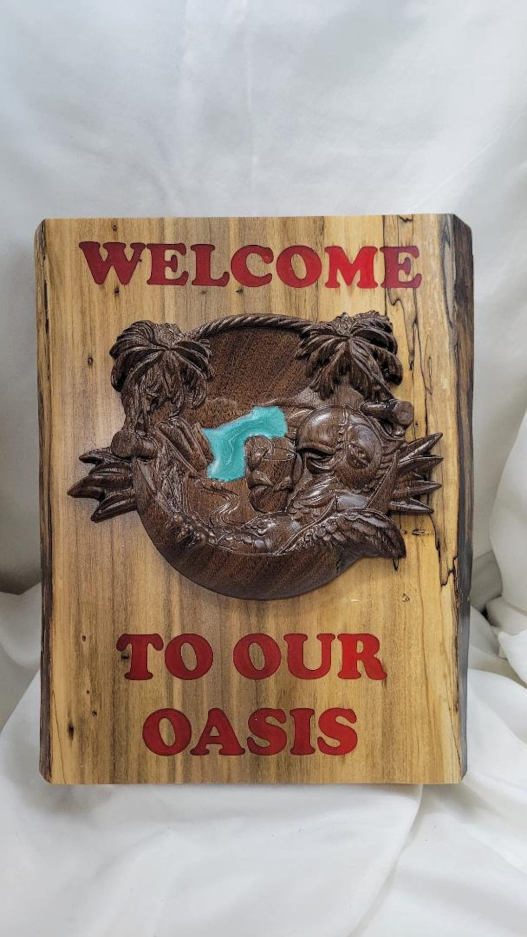 Welcome to Our Oasis Sign, Patio Sign, Pool Sign, Vacation Sign, Relax ...