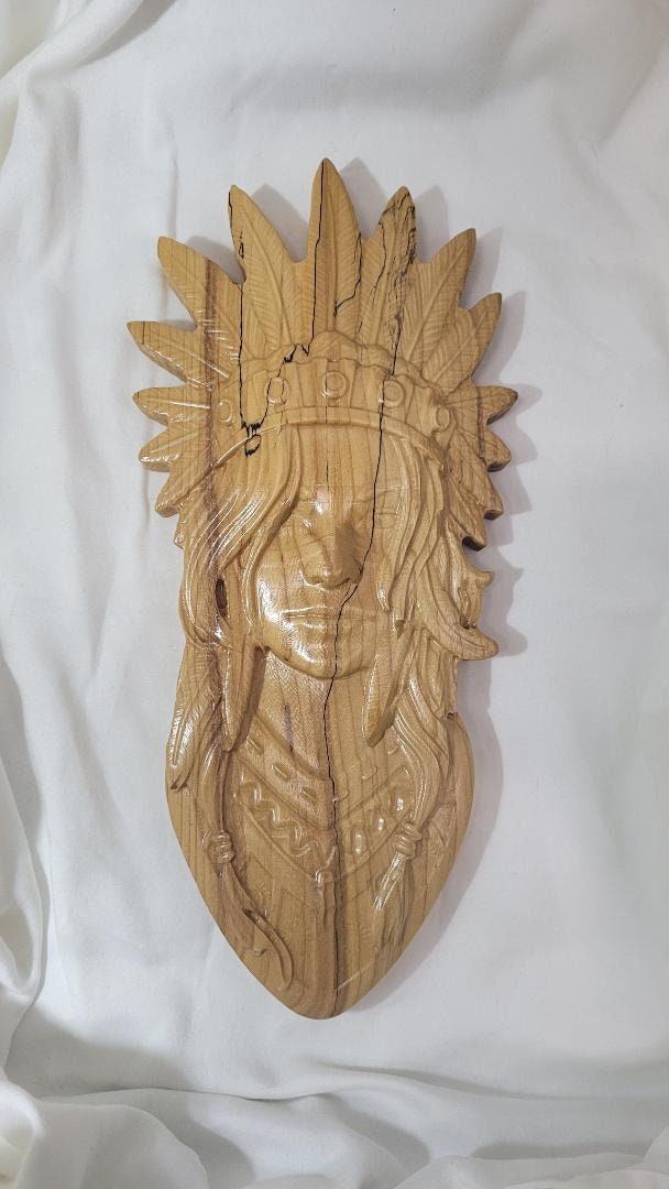 Native American Woman With Headdress, Native American Art, Native ...