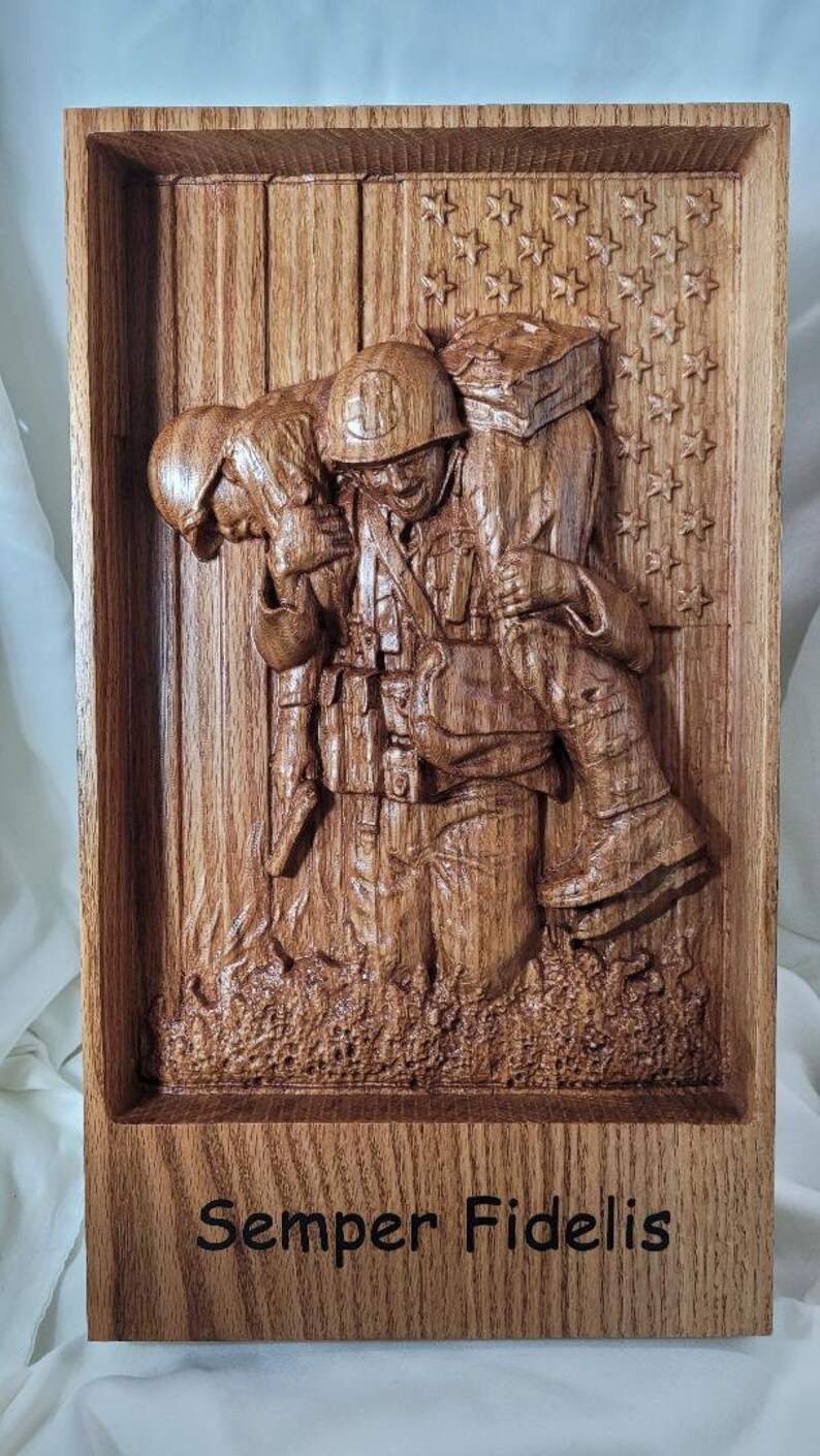 Soldier Rescue, Military, Semper Fi, Marines, 3D Wood Art, Veteran ...