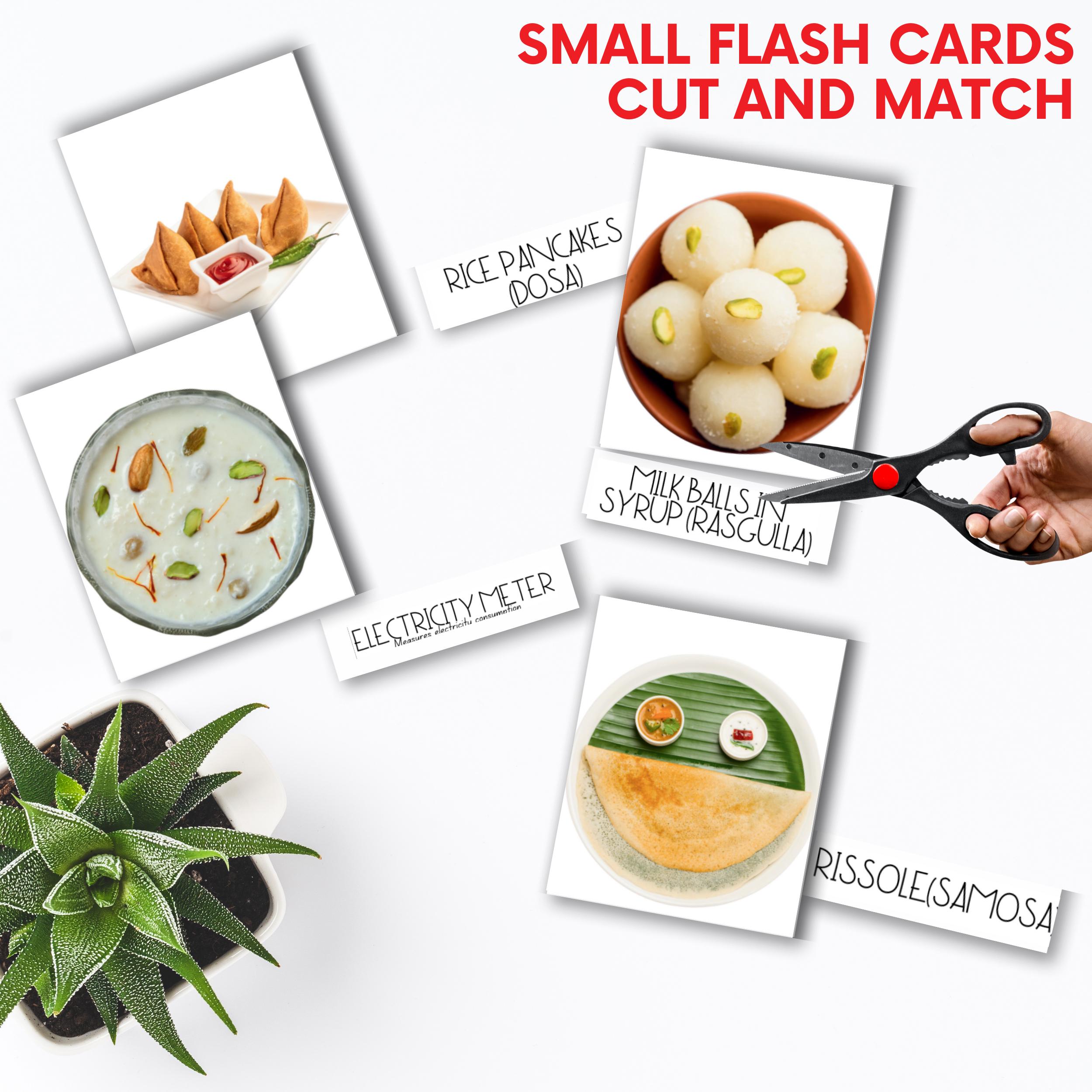 Learn Indian Food Flashcards Montessori Cards Flashcards Educational ...