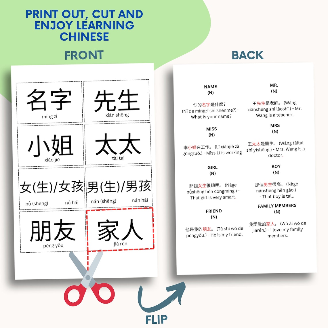 Traditional Chinese Learning Set, Flashcards, Full Chinese Characters ...