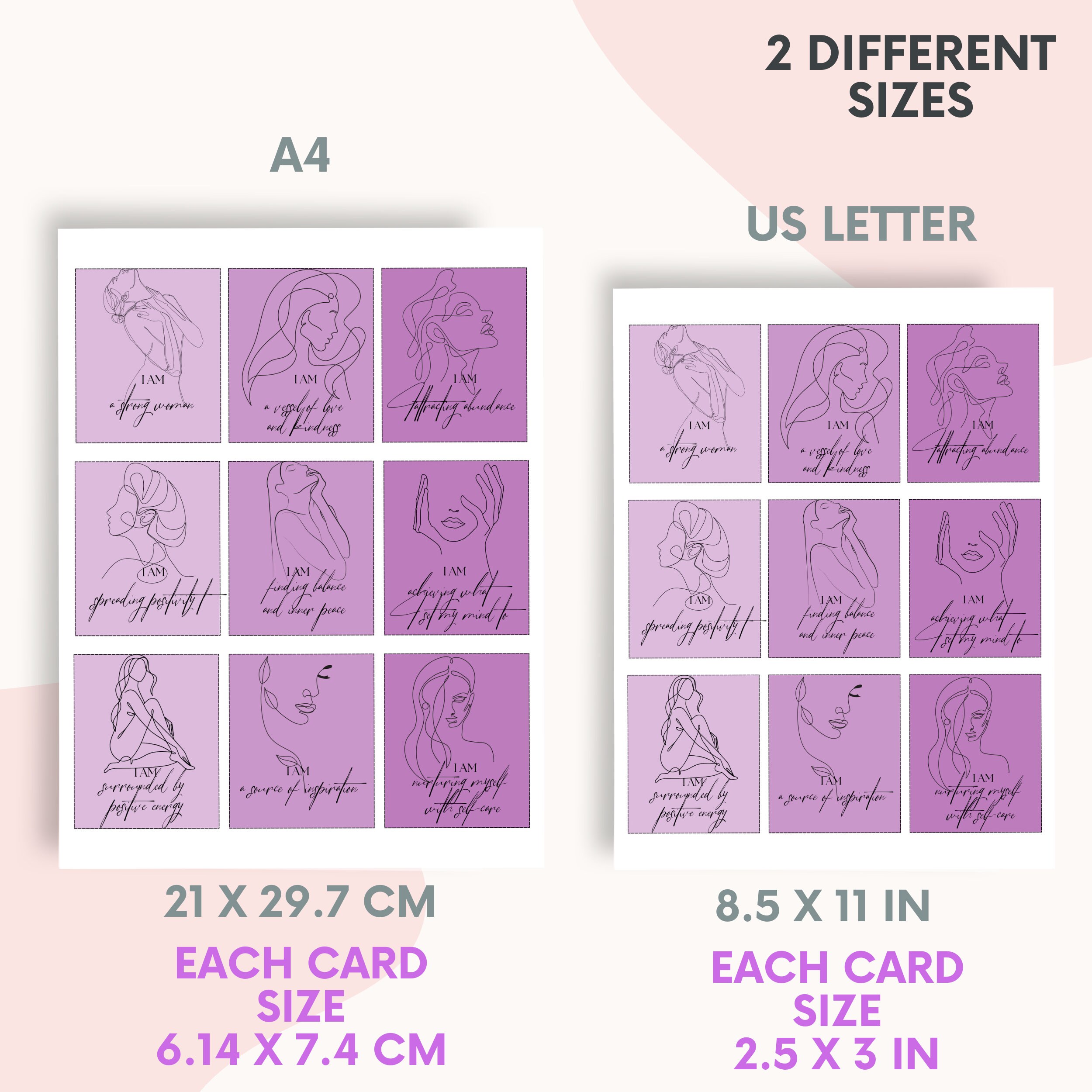 Positive Affirmation Card Deck, Vision Board Printables, Cards for Law ...