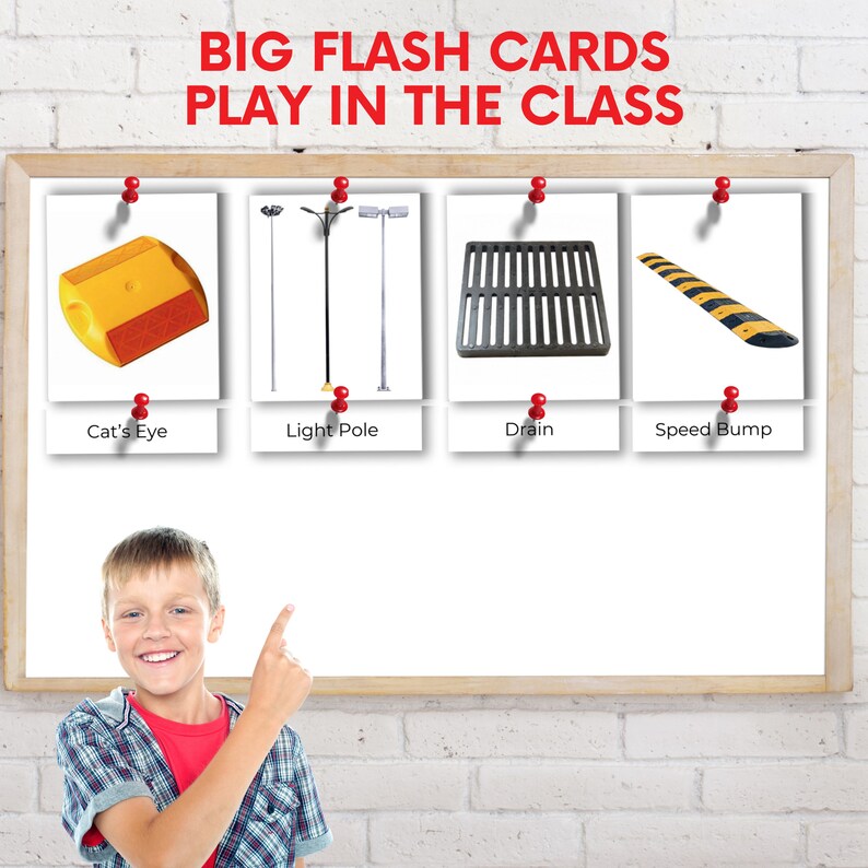 USA Traffic Objects Learning Flashcards Road Test Signs Printable ...