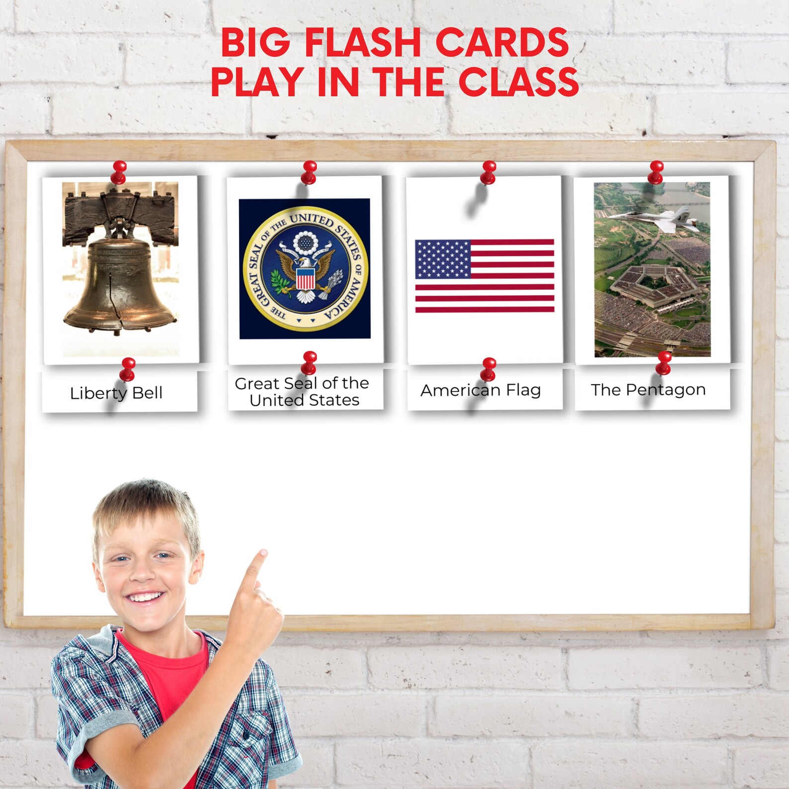 U.S National Symbols and Landmarks 3-part Cards Montessori Flashcards ...