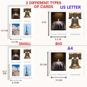 U.S National Symbols and Landmarks 3-part Cards Montessori Flashcards ...