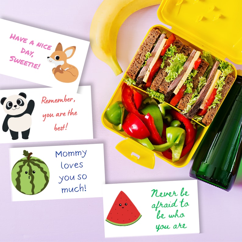 Joke Cards for Lunchboxes, Notes for Kids' Lunch Boxes,printable ...