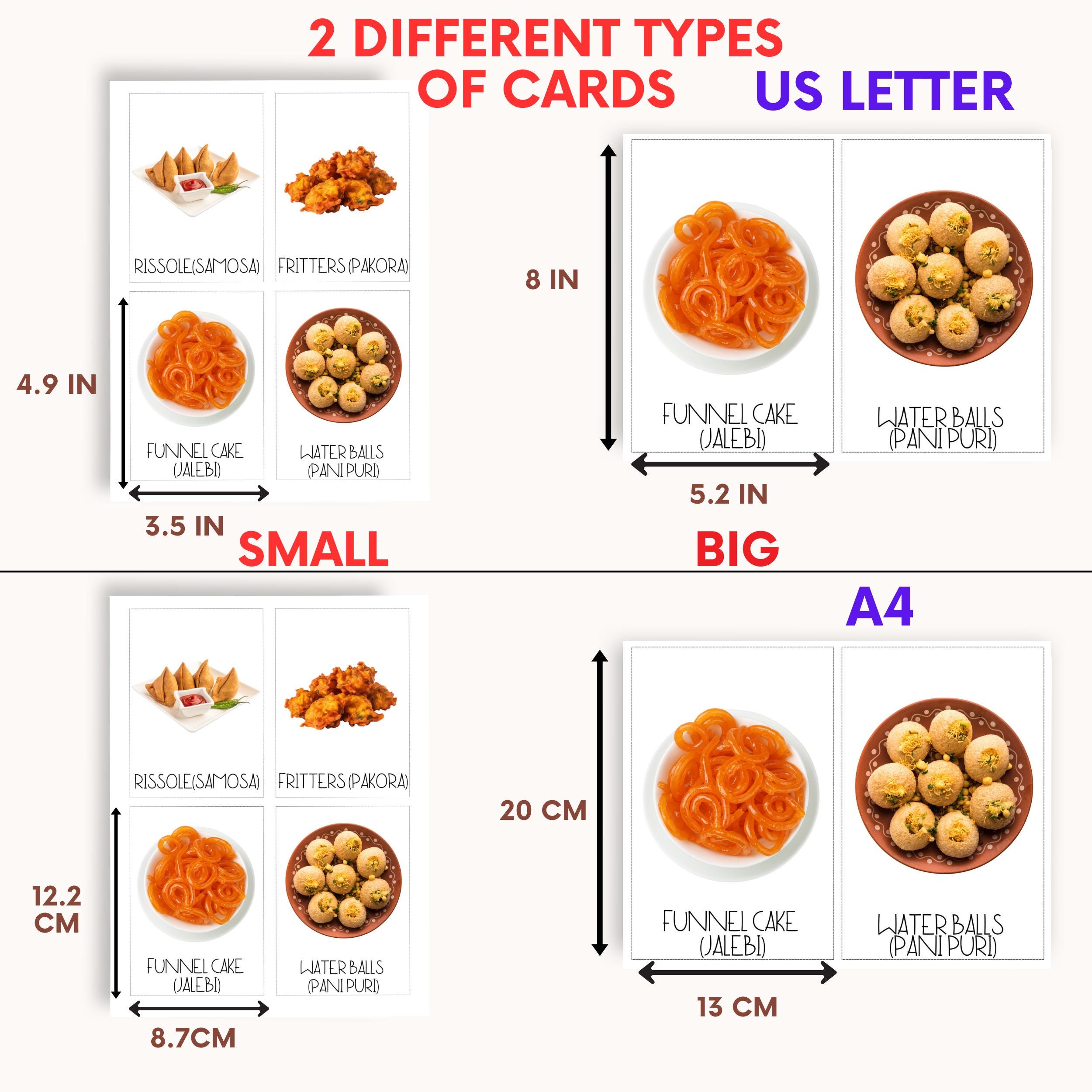 Learn Indian Food Flashcards Montessori Cards Flashcards Educational ...