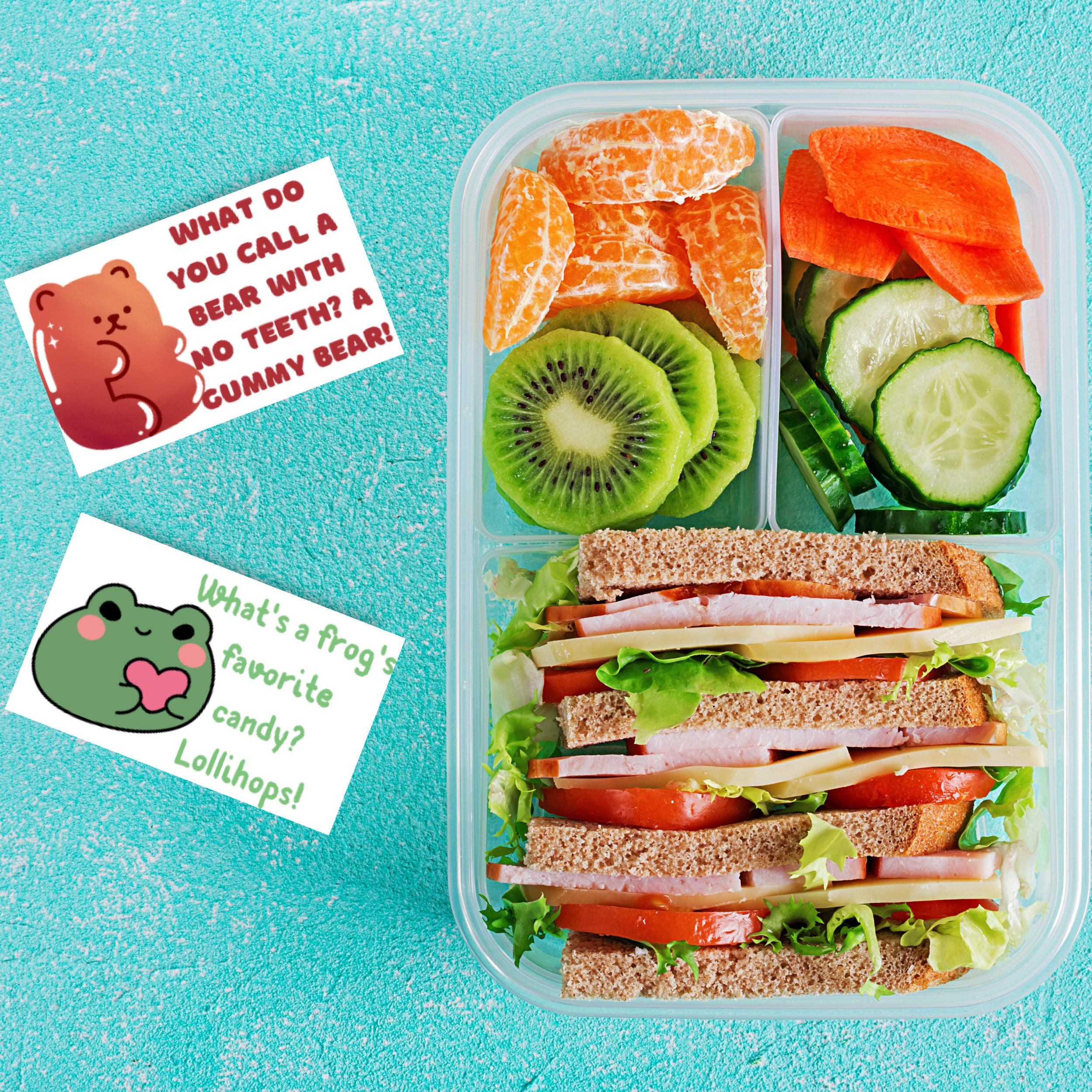 Joke Cards for Lunchboxes, Notes for Kids' Lunch Boxes,printable ...