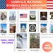 U.S National Symbols and Landmarks 3-part Cards Montessori Flashcards ...