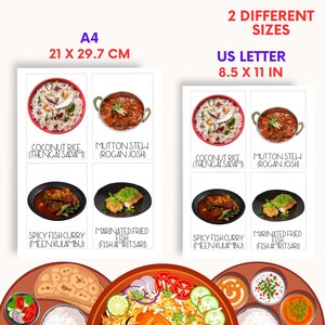 Learn Indian Food Flashcards Montessori Cards Flashcards Educational ...
