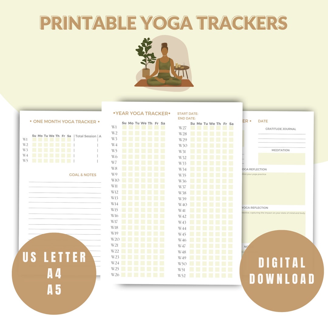 Daily Yoga Planner Printable Daily Planner Wellness Planner - Etsy