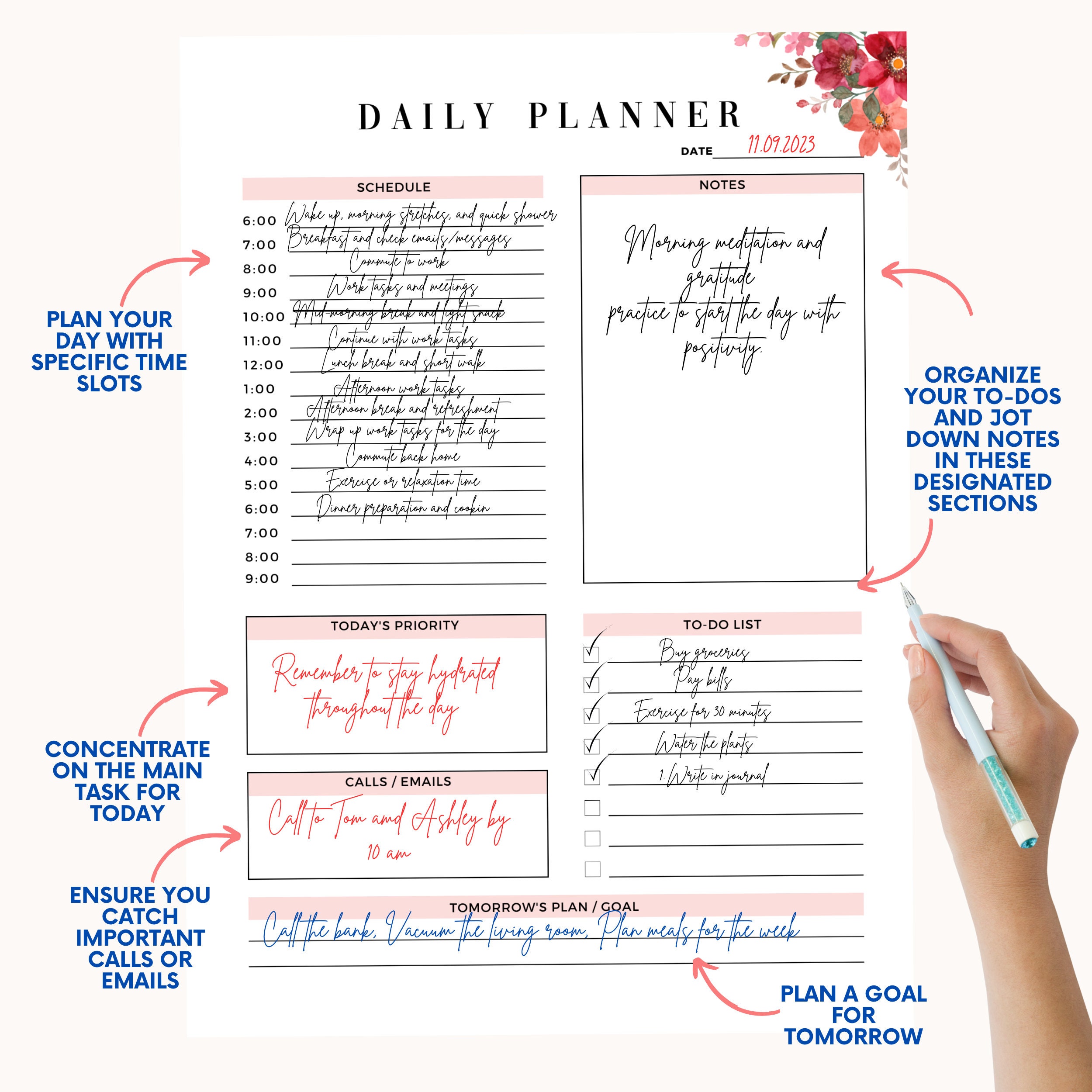 Mega Planner Bundle Daily Planner Weekly Planner Monthly Planner Year ...