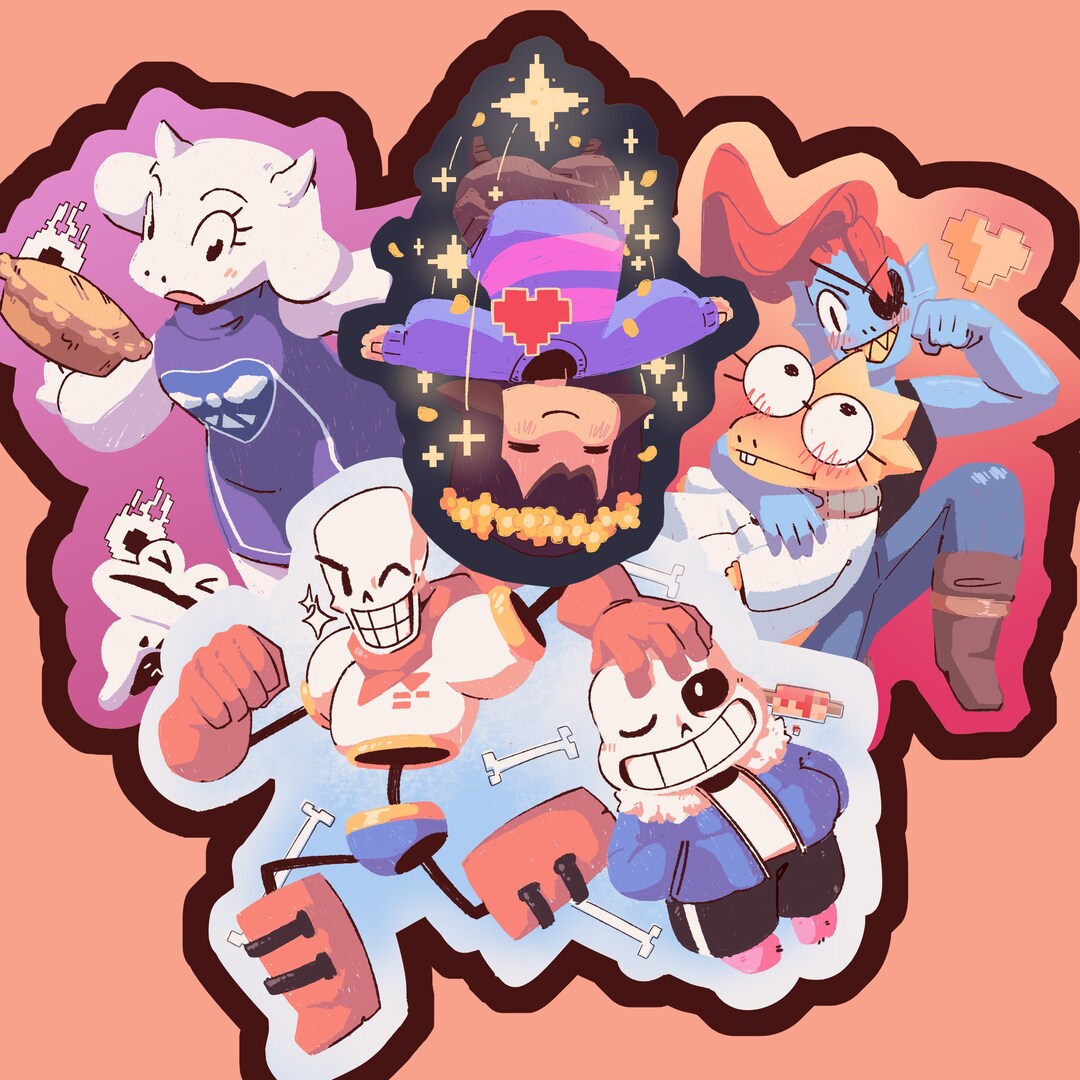 Undertale Stickers - Sans, Papyrus, Frisk, Toriel, Alphys, Undyne - Etsy