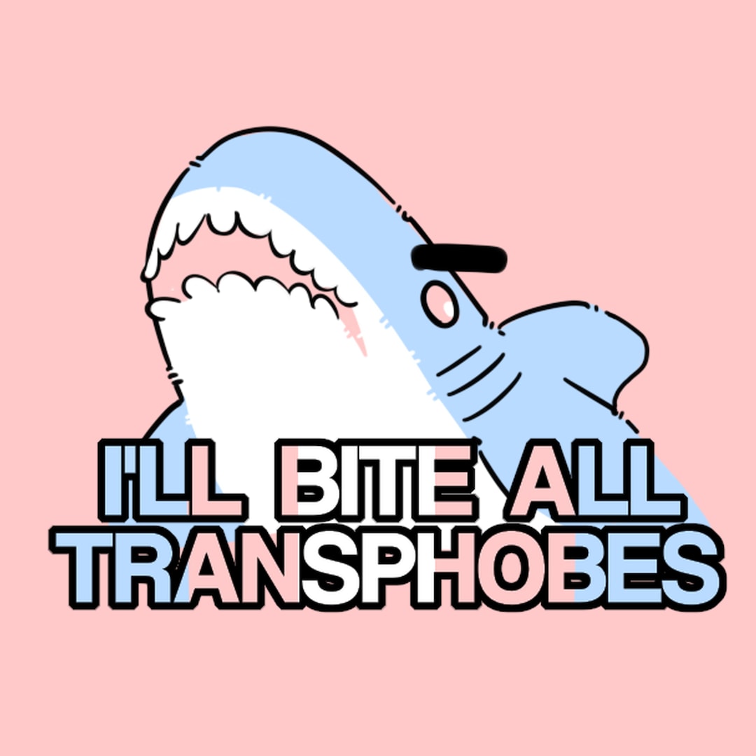 Blåhaj Trans - Trans Rights Sticker - Etsy