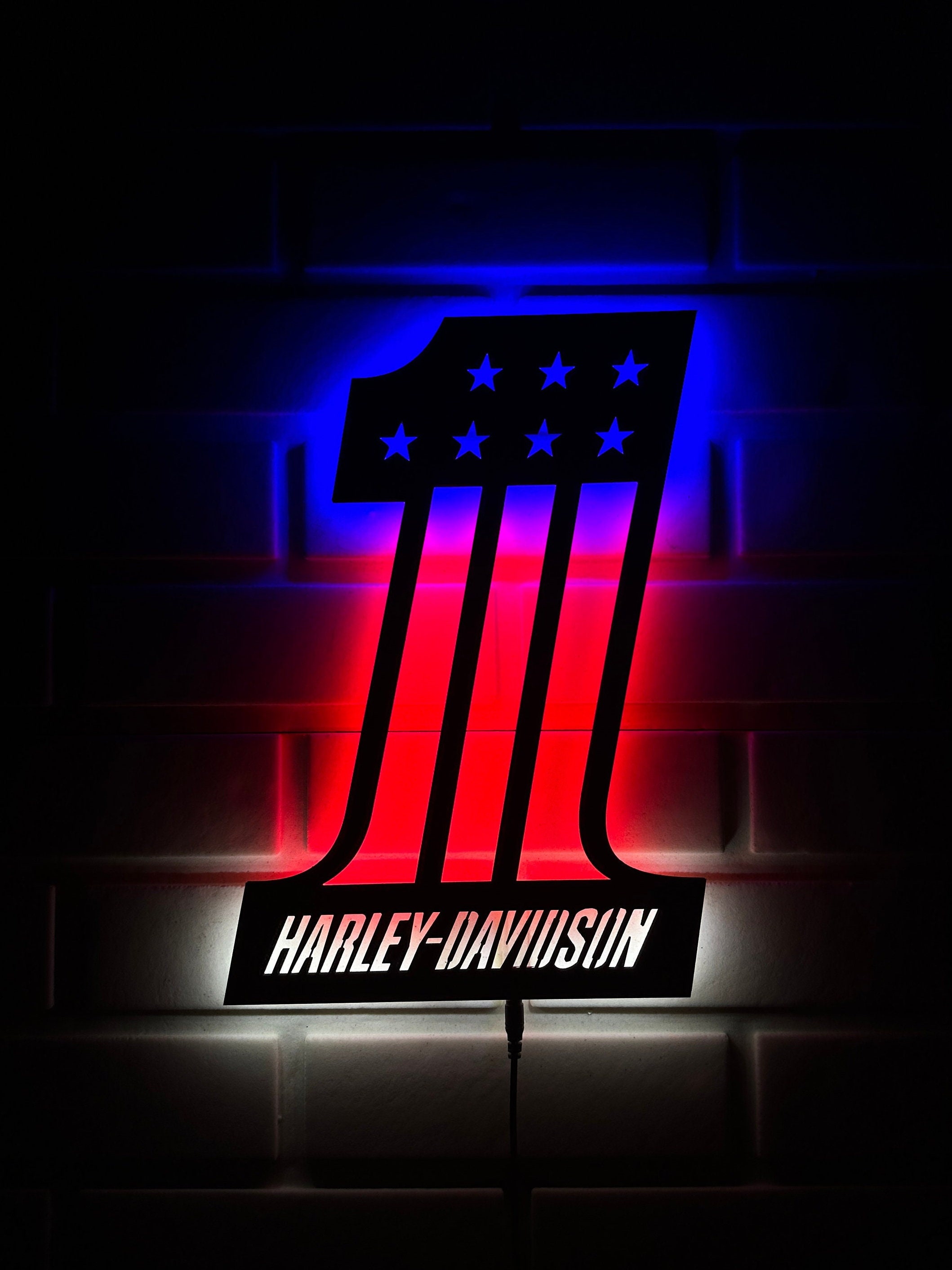 Harley Davidson Led Sign Harley Davidson V4 Led Light Wood - Etsy