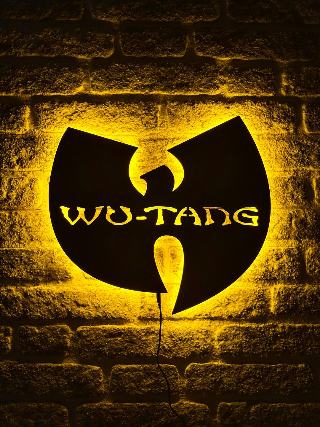 Wu-tang Led Sign, Wu-tang Led Light, Wood Wall Decor, Handmade Led Sign ...