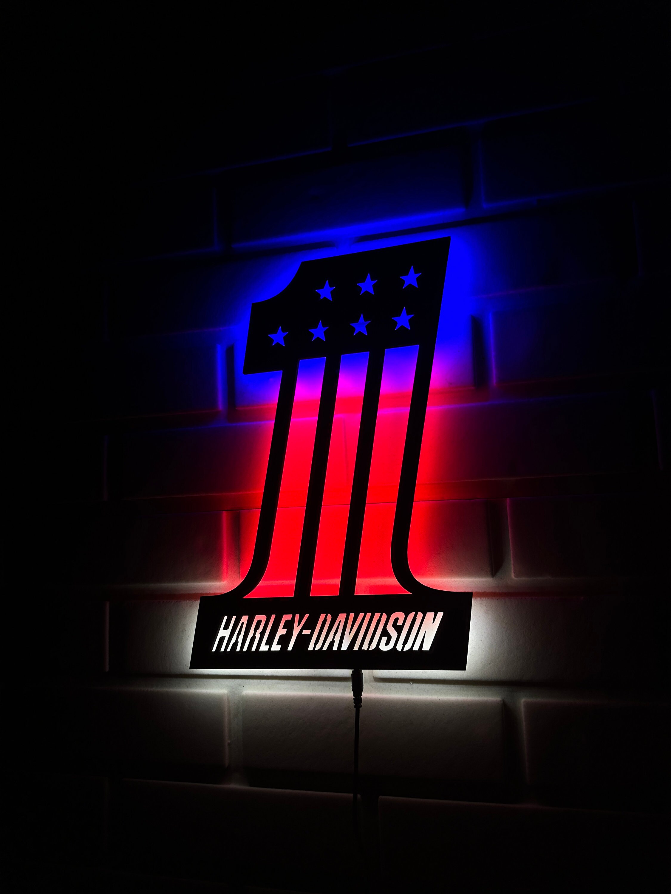 Harley Davidson Led Sign Harley Davidson V4 Led Light Wood - Etsy