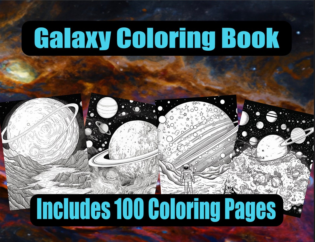 Galaxy Coloring Book| Includes 100 Coloring Pages| Coloring Books for ...