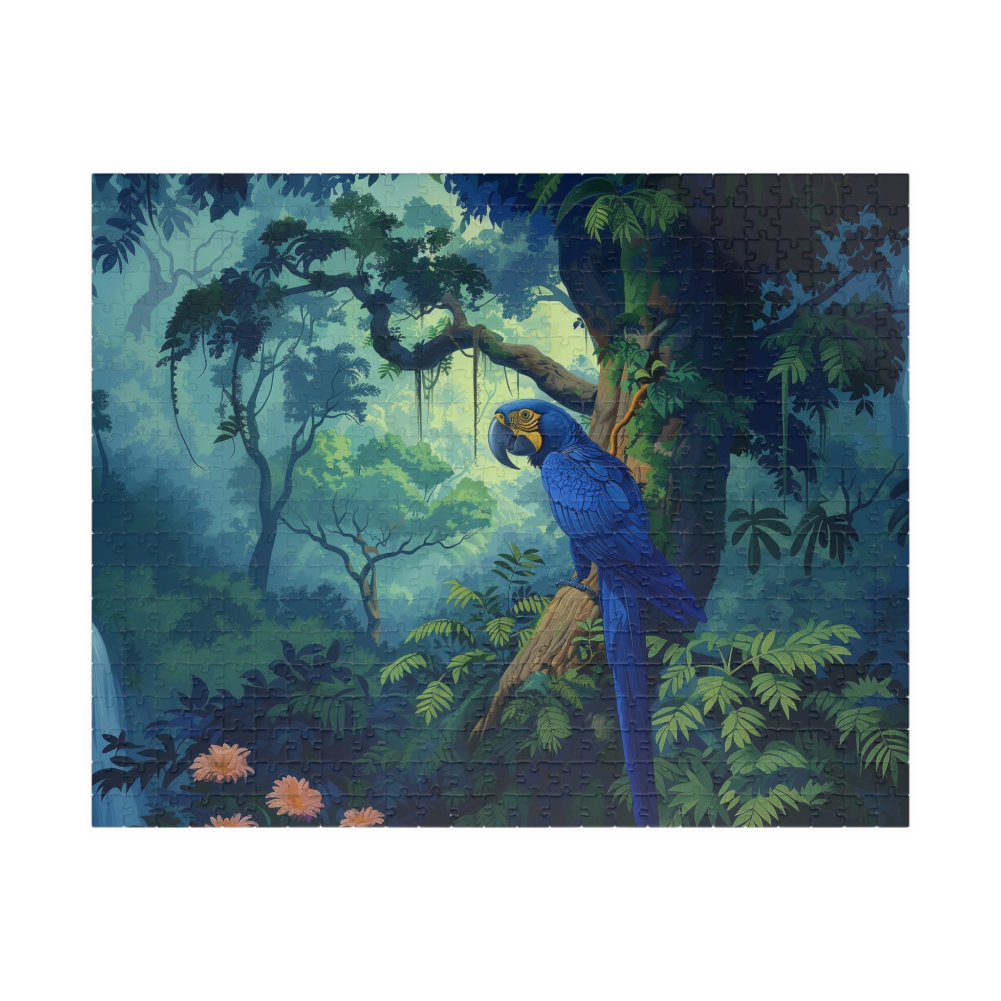 Jungle Jubilee: Blue Macaw's Tropical Treehouse Puzzle 110, 252, 520 ...