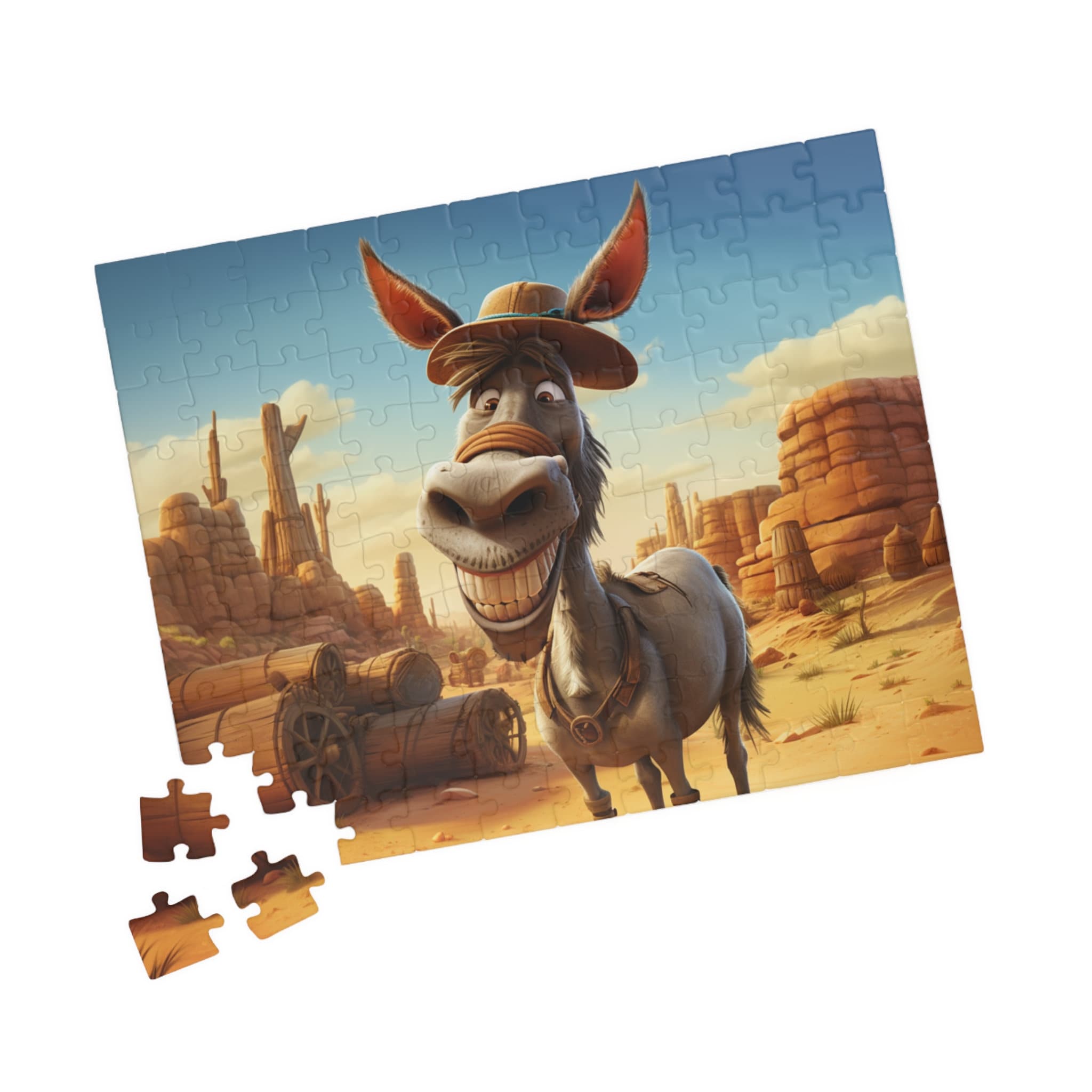 Wild West Smiling Donkey Puzzle for Kids - A Rootin' Tootin' Puzzle ...