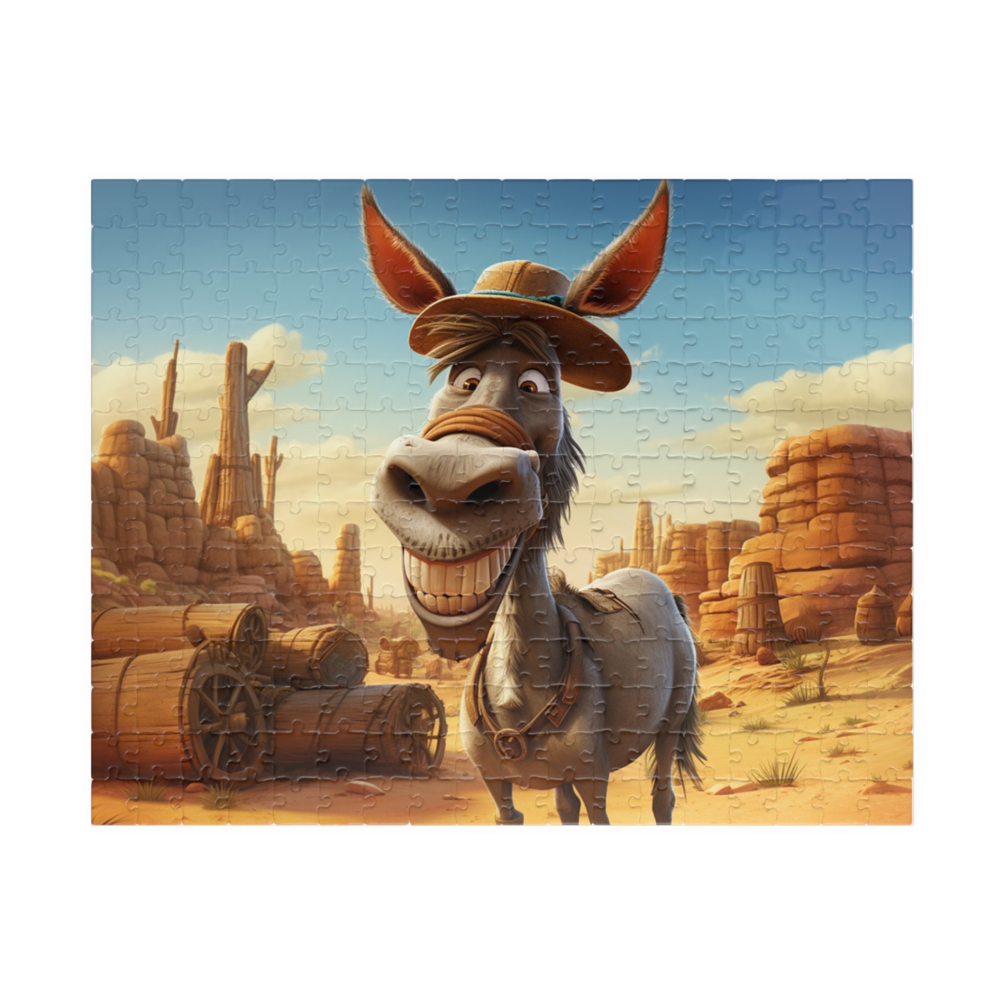 Wild West Smiling Donkey Puzzle for Kids - A Rootin' Tootin' Puzzle ...