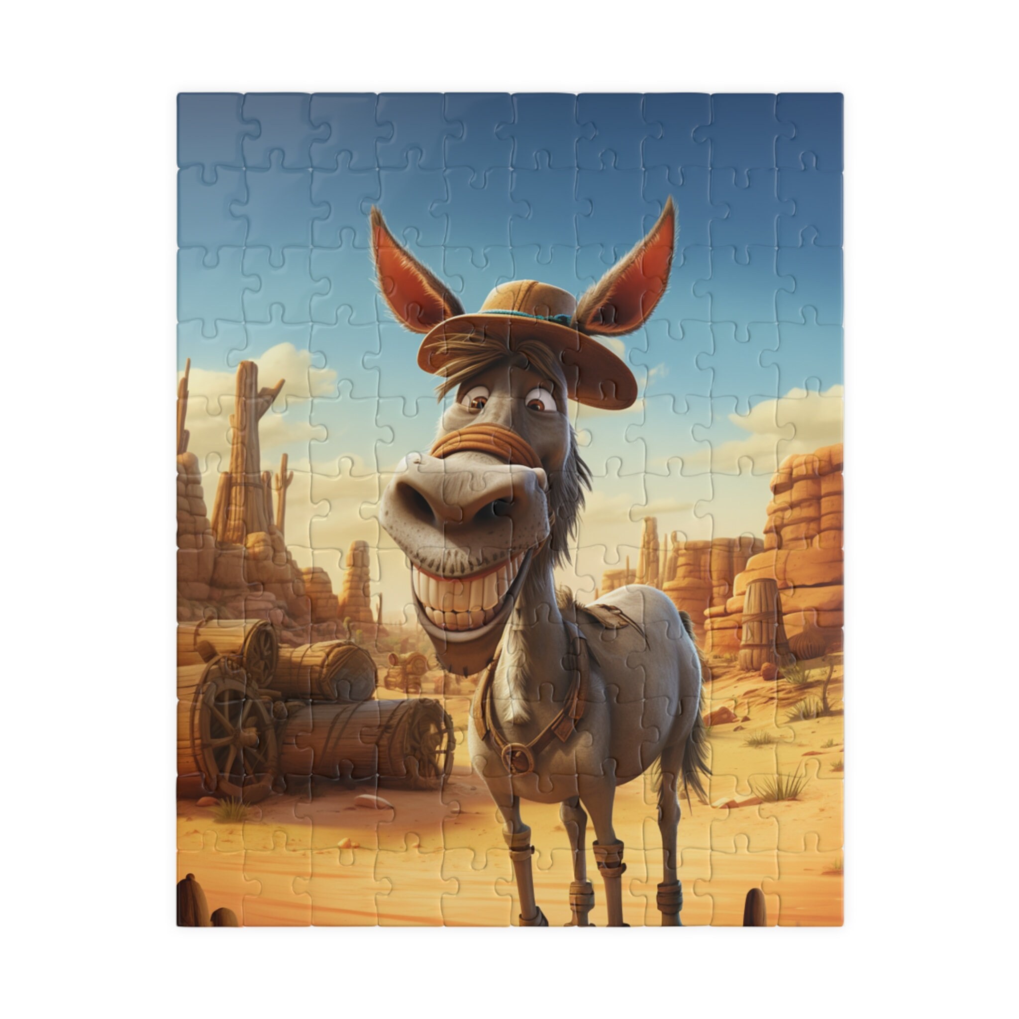 Wild West Smiling Donkey Puzzle for Kids - A Rootin' Tootin' Puzzle ...