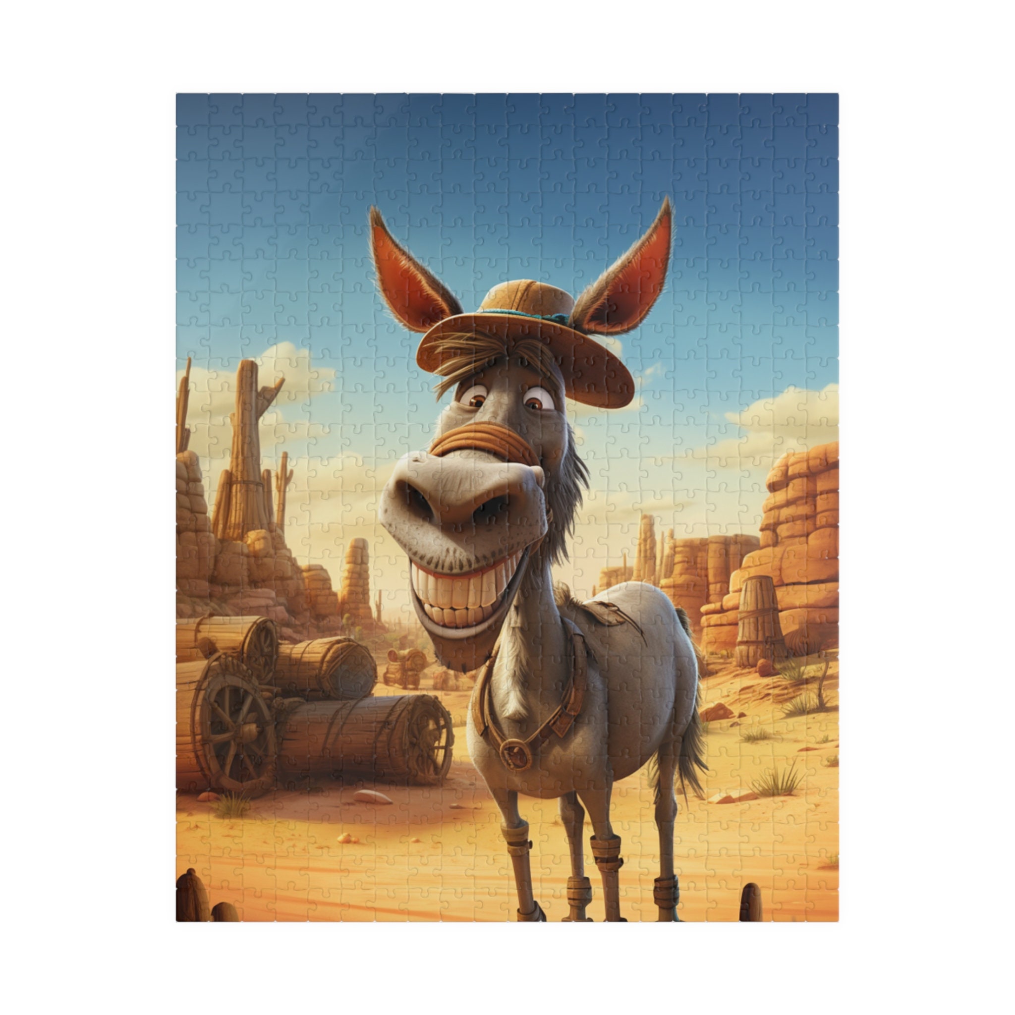 Wild West Smiling Donkey Puzzle for Kids - A Rootin' Tootin' Puzzle ...