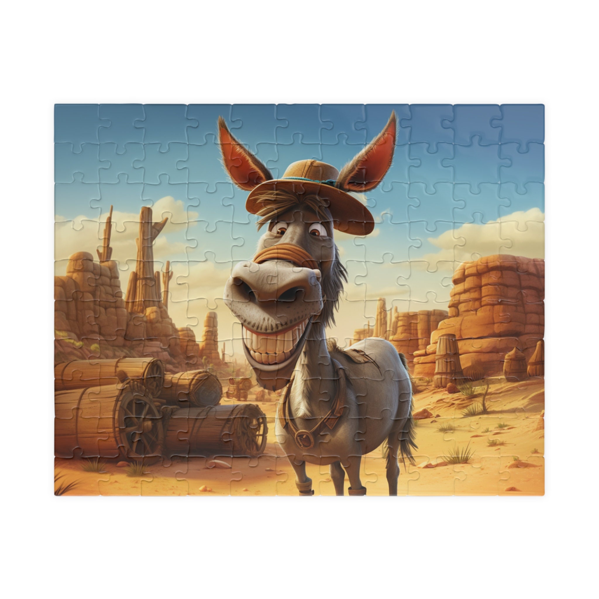 Wild West Smiling Donkey Puzzle for Kids A Rootin' Tootin' Puzzle ...