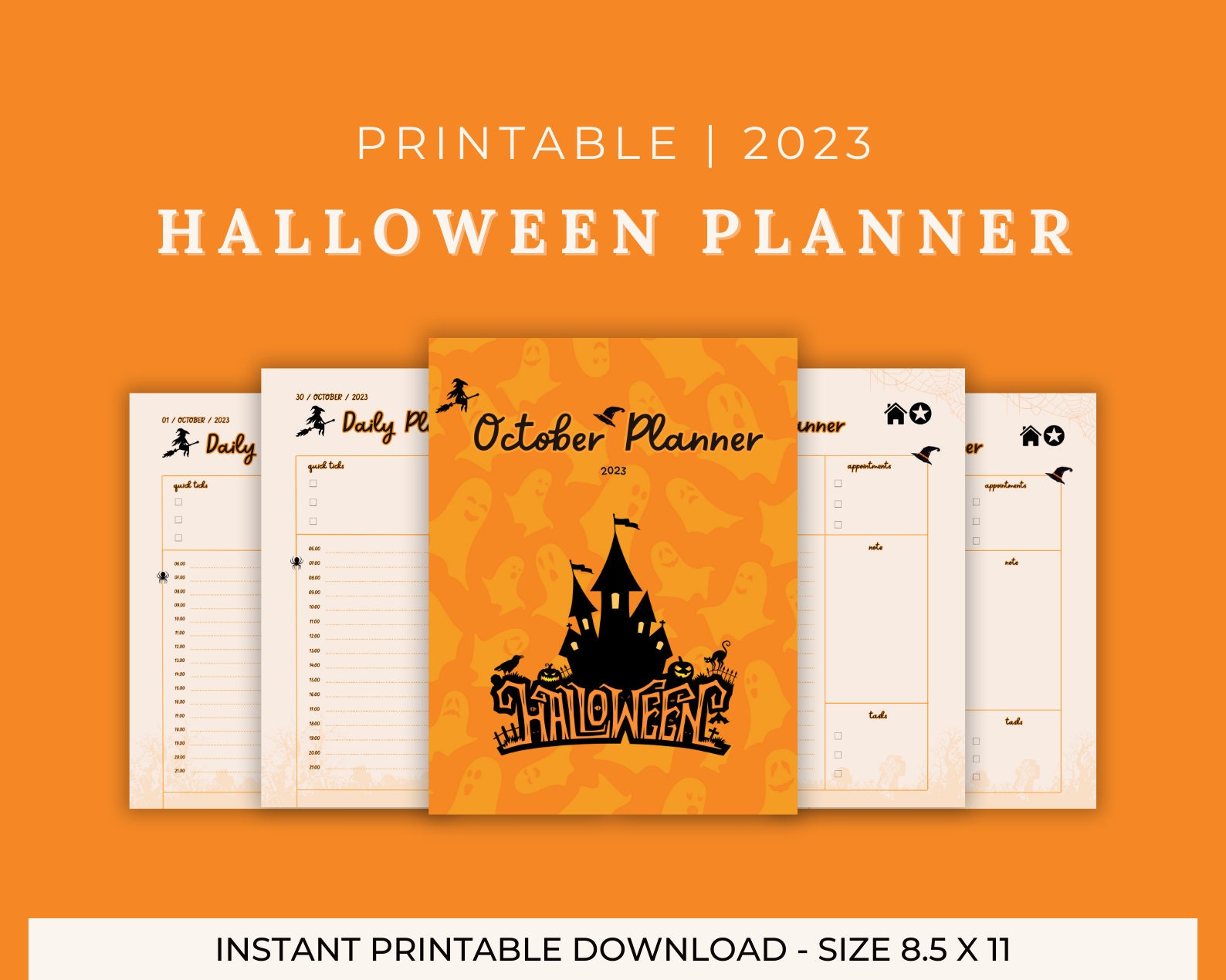 Halloween Planner Printable, Halloween Digital Planner, Goodnotes ...