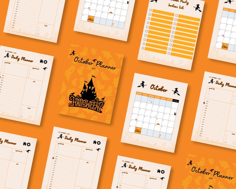 Halloween Planner Printable, Halloween Digital Planner, Goodnotes ...