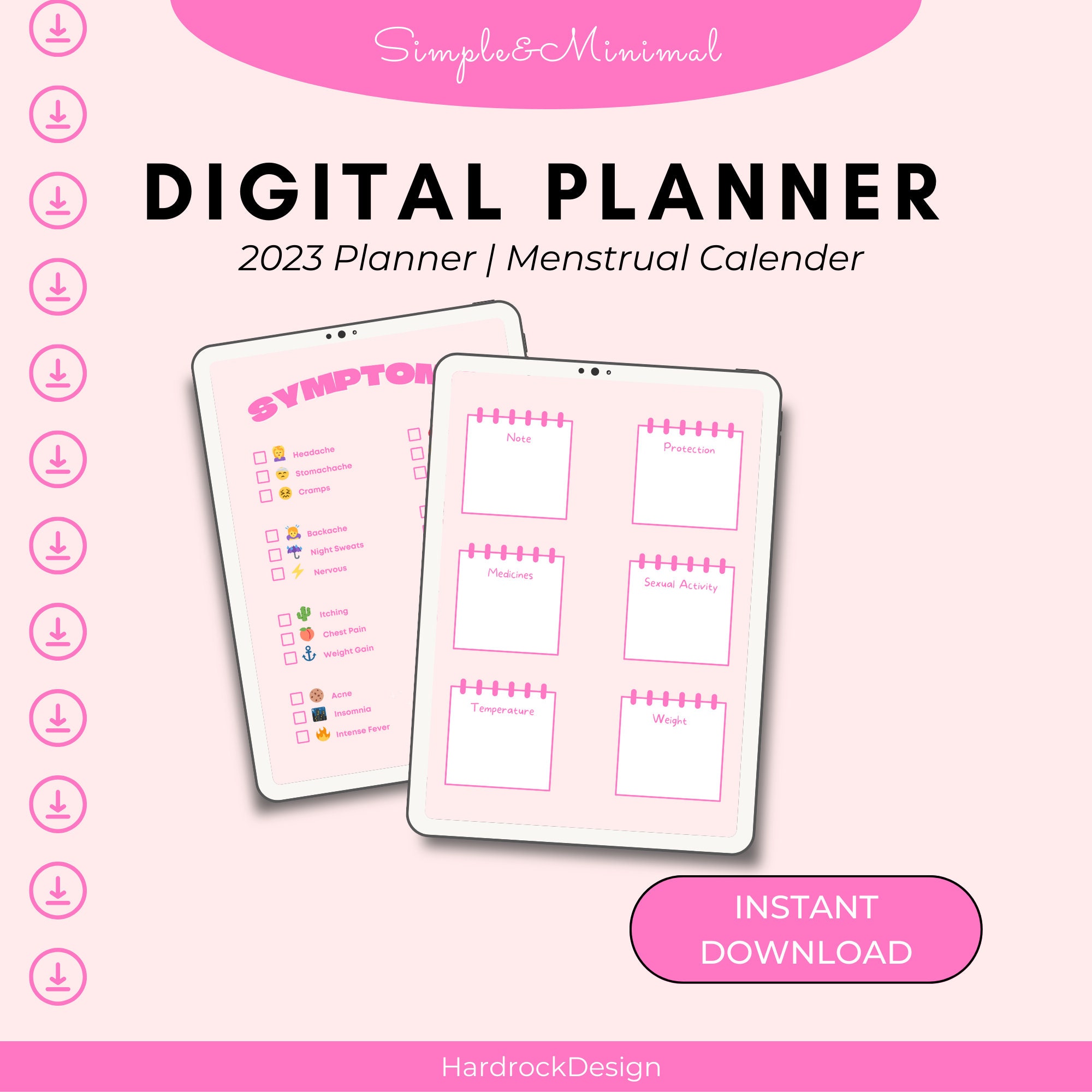 Period Tracker Printable, Menstrual Cycle Planner, Period Tracking ...