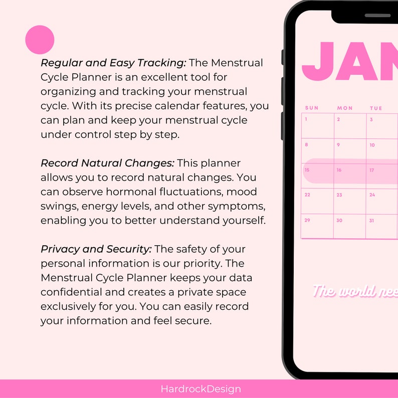 Period Tracker Printable Menstrual Cycle Planner Period Tracking