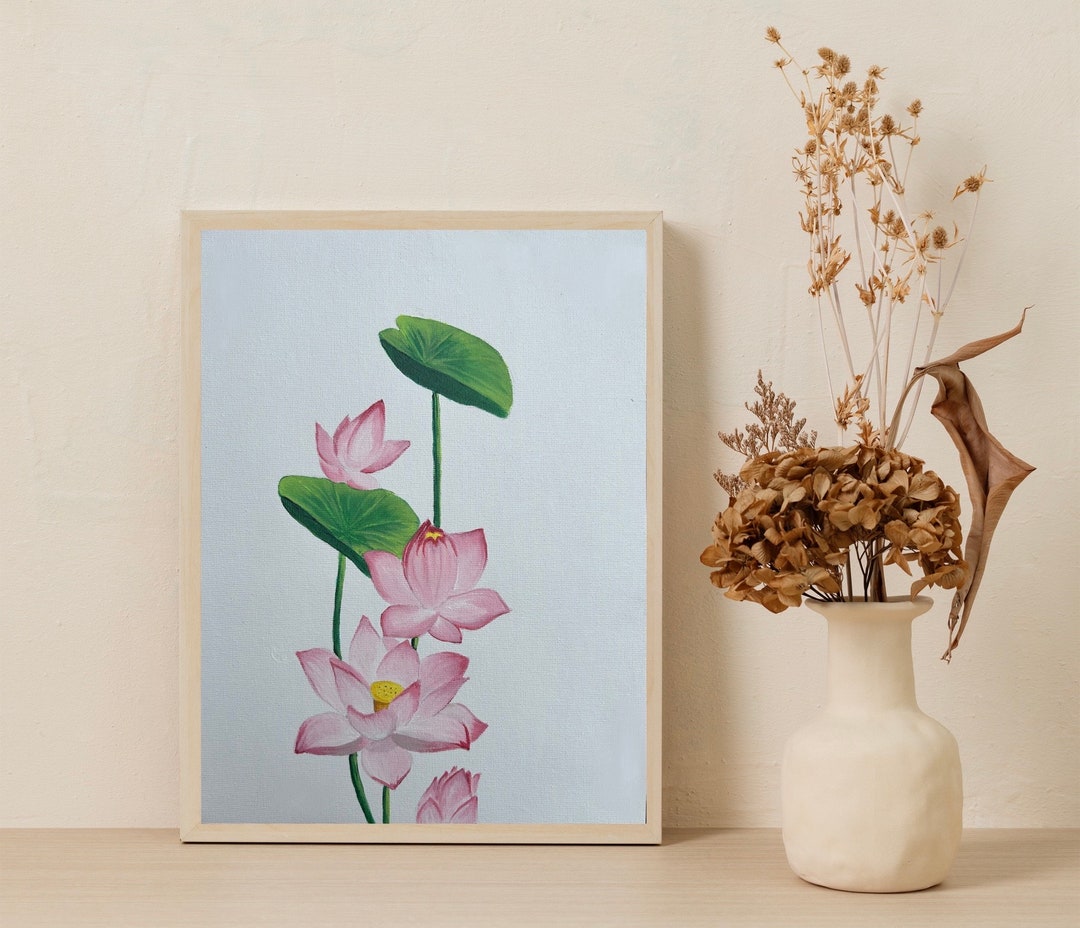 July: Water Lily Memorial Painting - Etsy