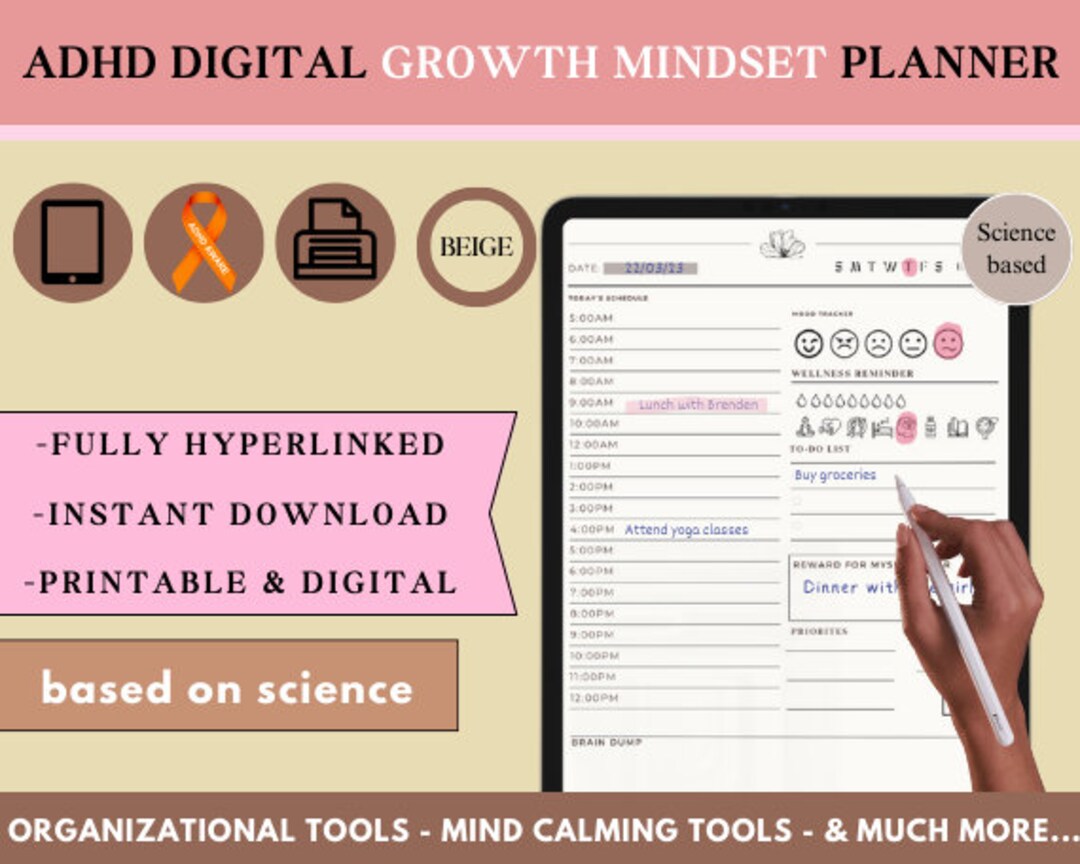 ADHD Planner With ADHD Habit Tracker, Adhd Planner for Adults, ADHD ...