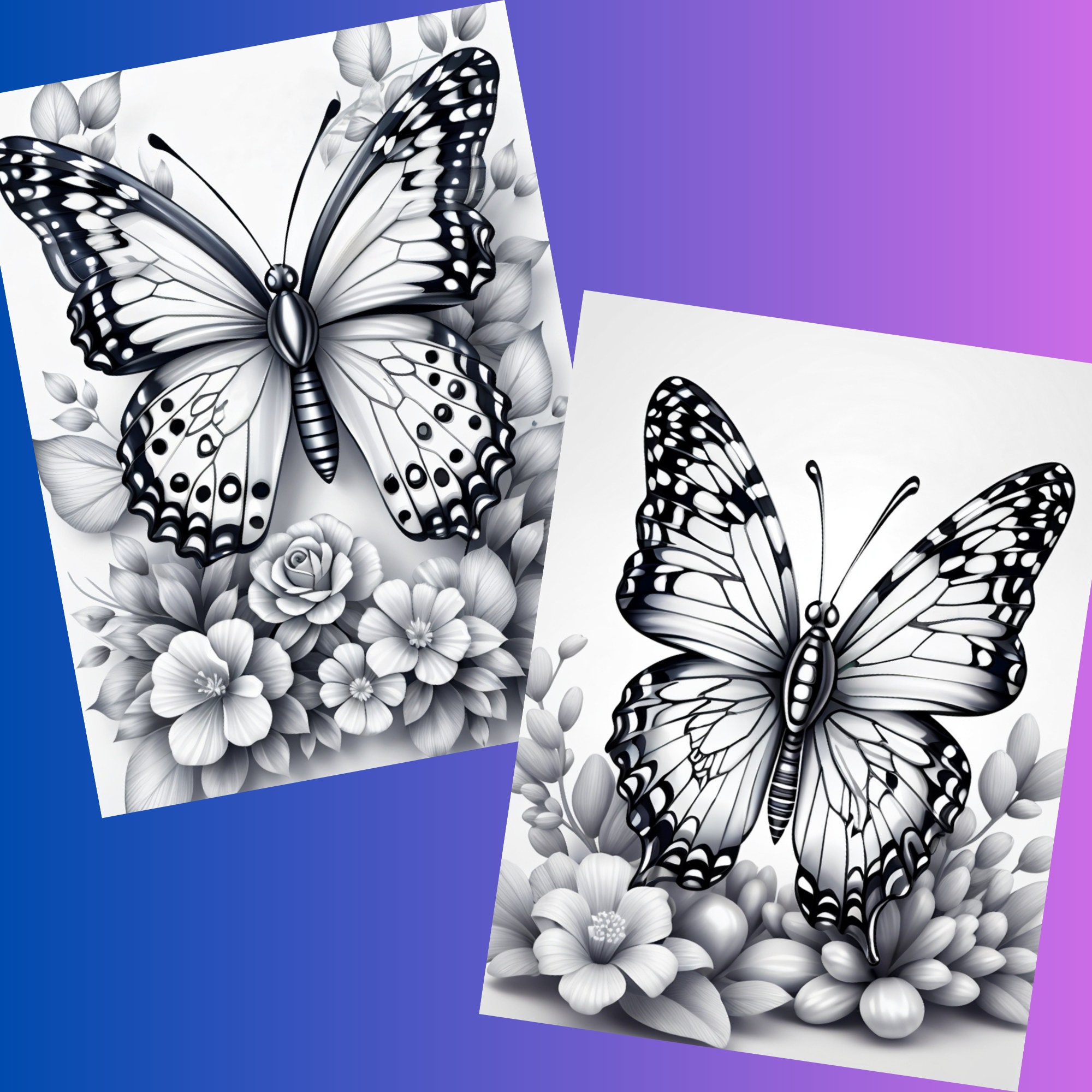 30 Butterflies Coloring Pages | Butterfly Coloring Sheets | Adult ...