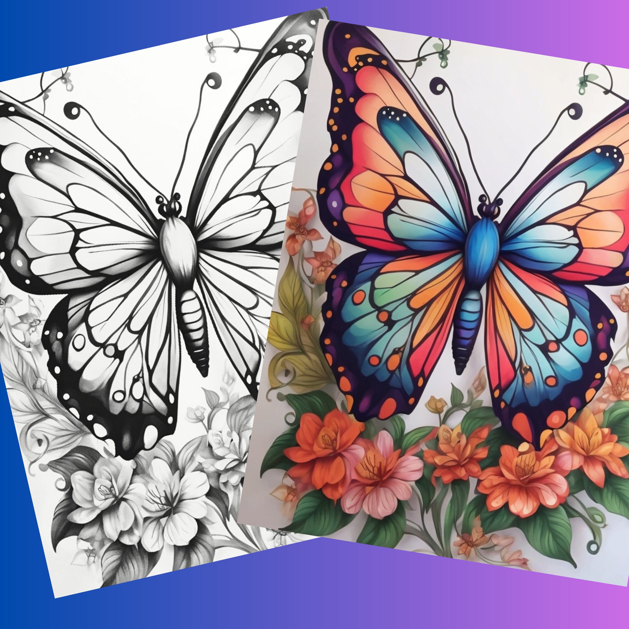 30 Butterflies Coloring Pages | Butterfly Coloring Sheets | Adult ...