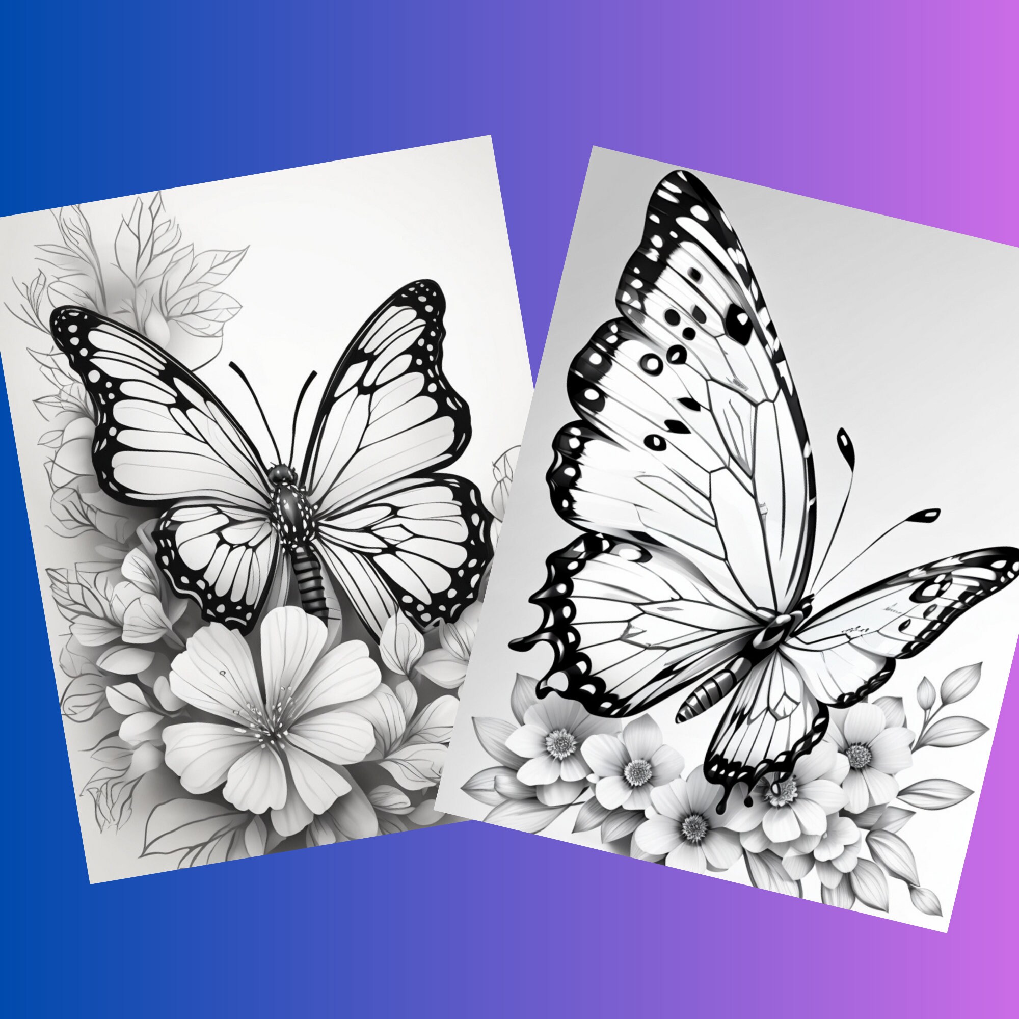 30 Butterflies Coloring Pages | Butterfly Coloring Sheets | Adult ...