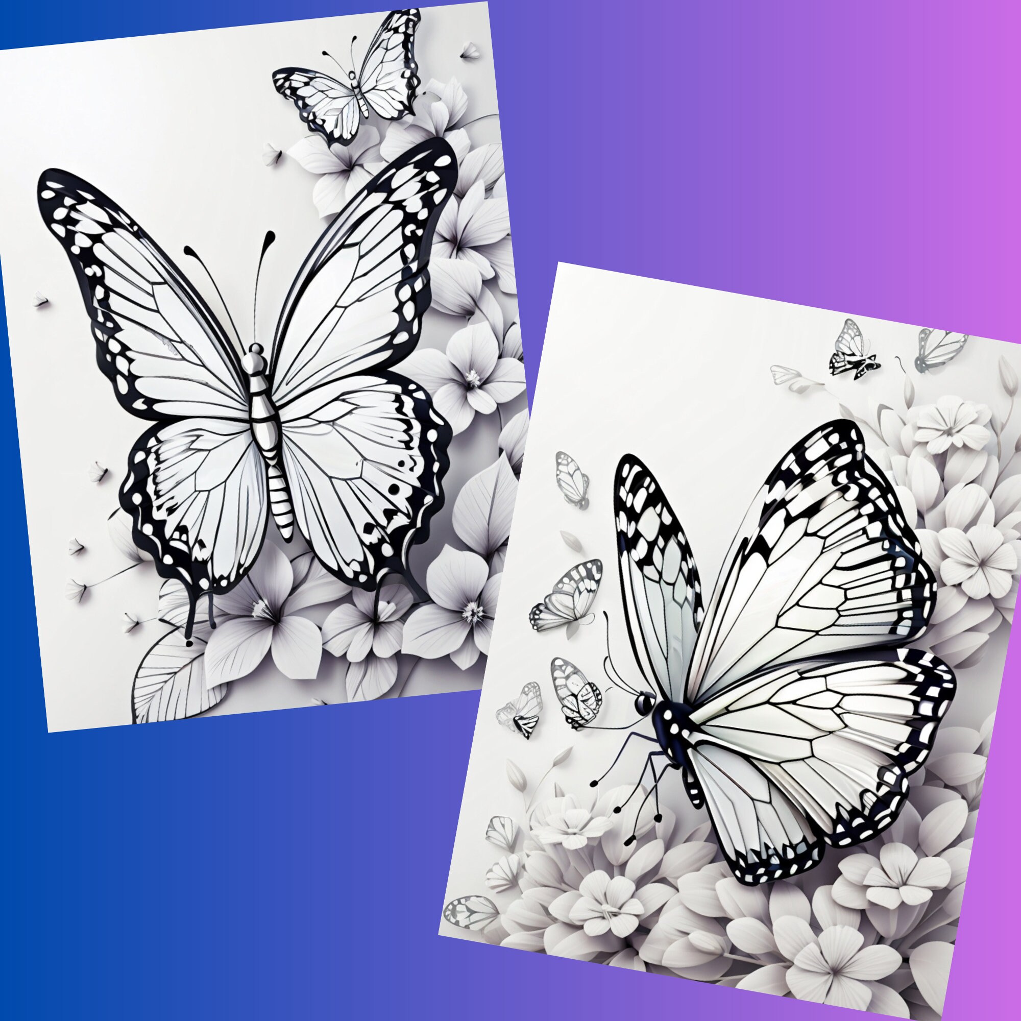 30 Butterflies Coloring Pages | Butterfly Coloring Sheets | Adult ...