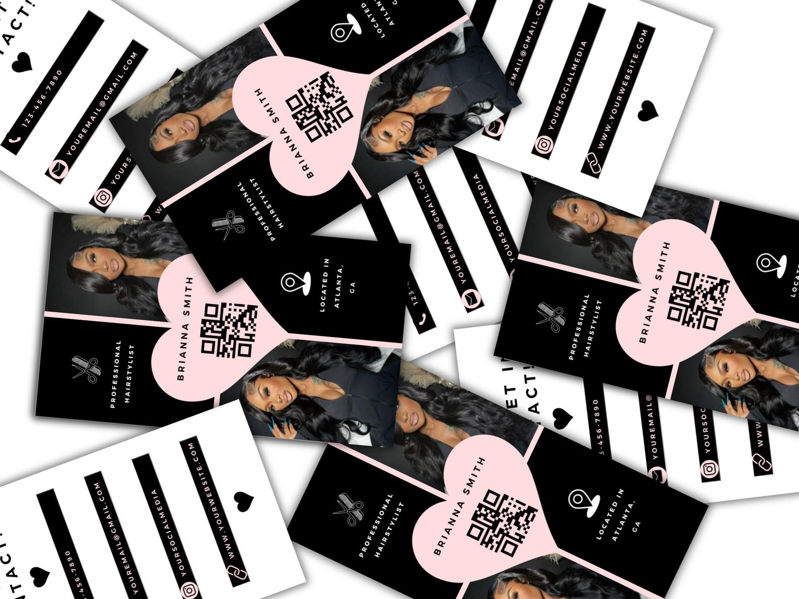 DIY QR Code Business Card Template: Canva Editable (digital Download ...