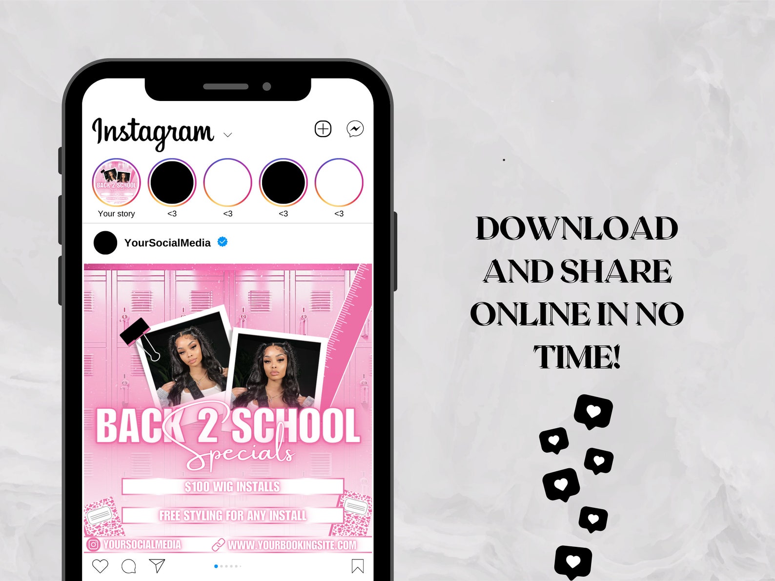 DIY Back to School Booking Flyer, Back to School Specials Flyer, Bring ...