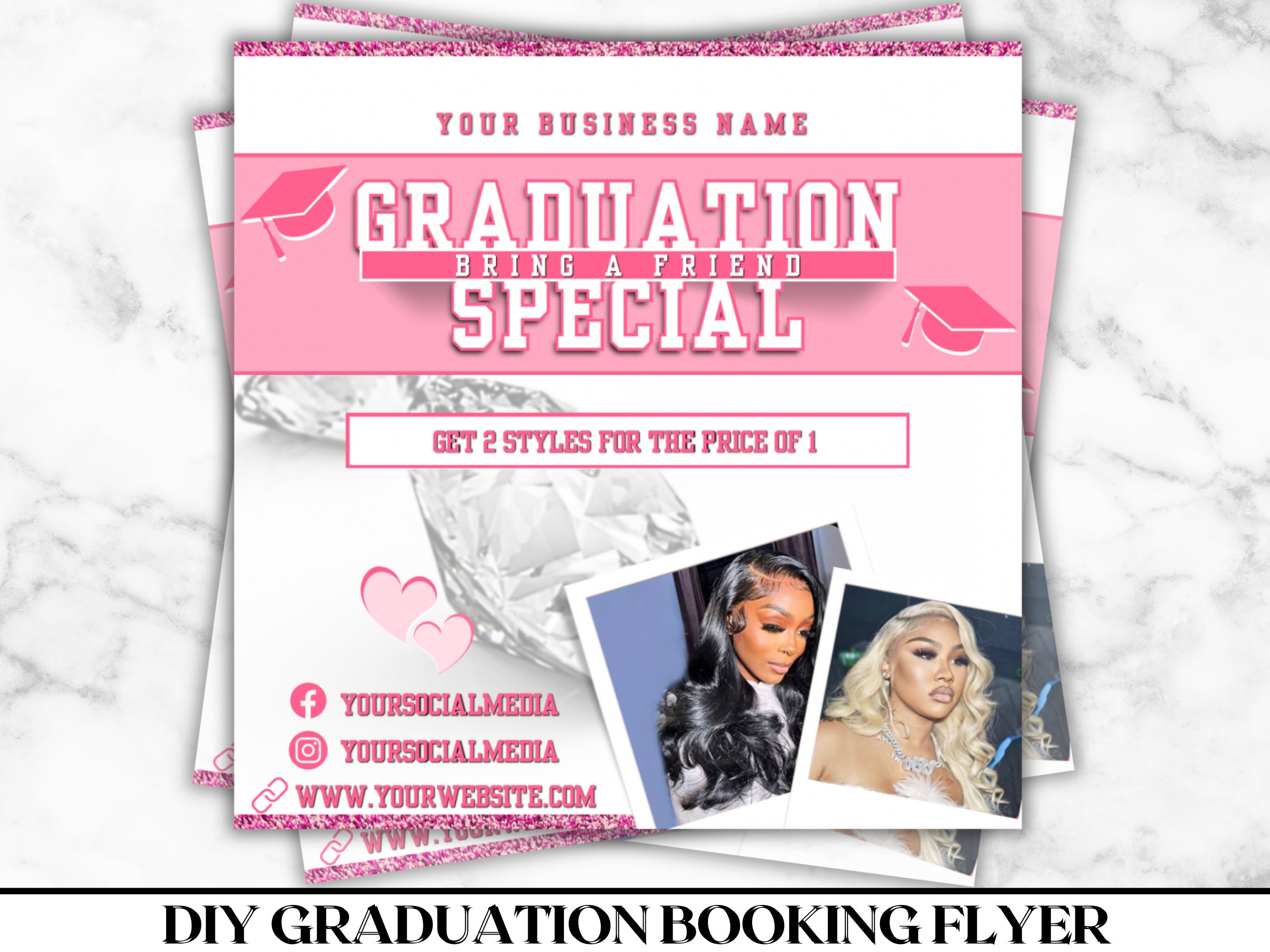 DIY Graduation Booking Flyer, Graduation Specials Flyer, Homecoming ...