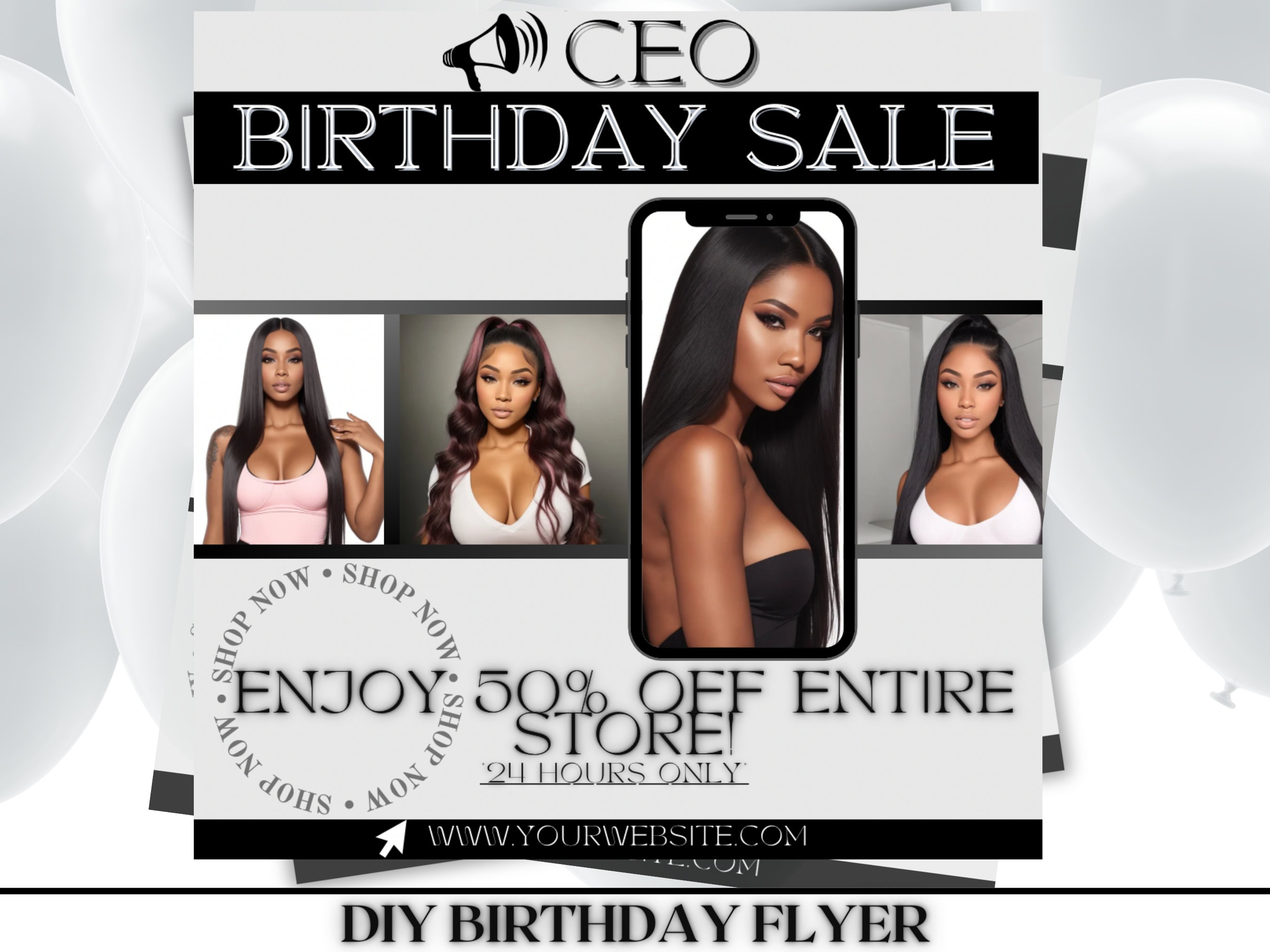 DIY CEO Birthday Flyer Birthday Flyer Social Media Flyer - Etsy