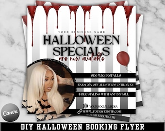 October Booking Flyer DIY Template, Customizable Halloween Themed Flyer ...