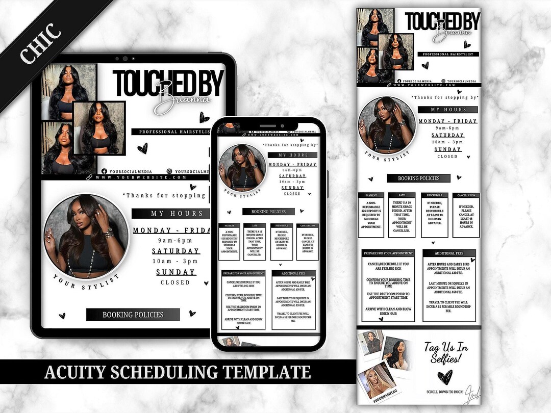 DIY Acuity Scheduling Template, Lash Tech Acuity, Hair Stylist Acuity ...