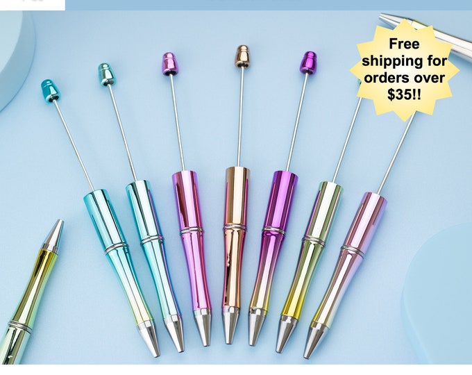 Chrome Color Beadable Pens, Beadable Pens, DIY Beadable Pens, Beadable ...