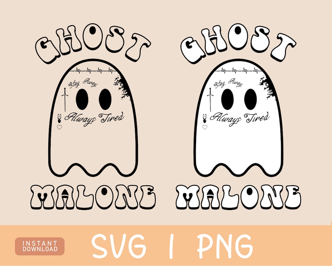 Ghost Malone PNG, Ghost Malone SVG, Funny Ghost Sublimation Graphics ...