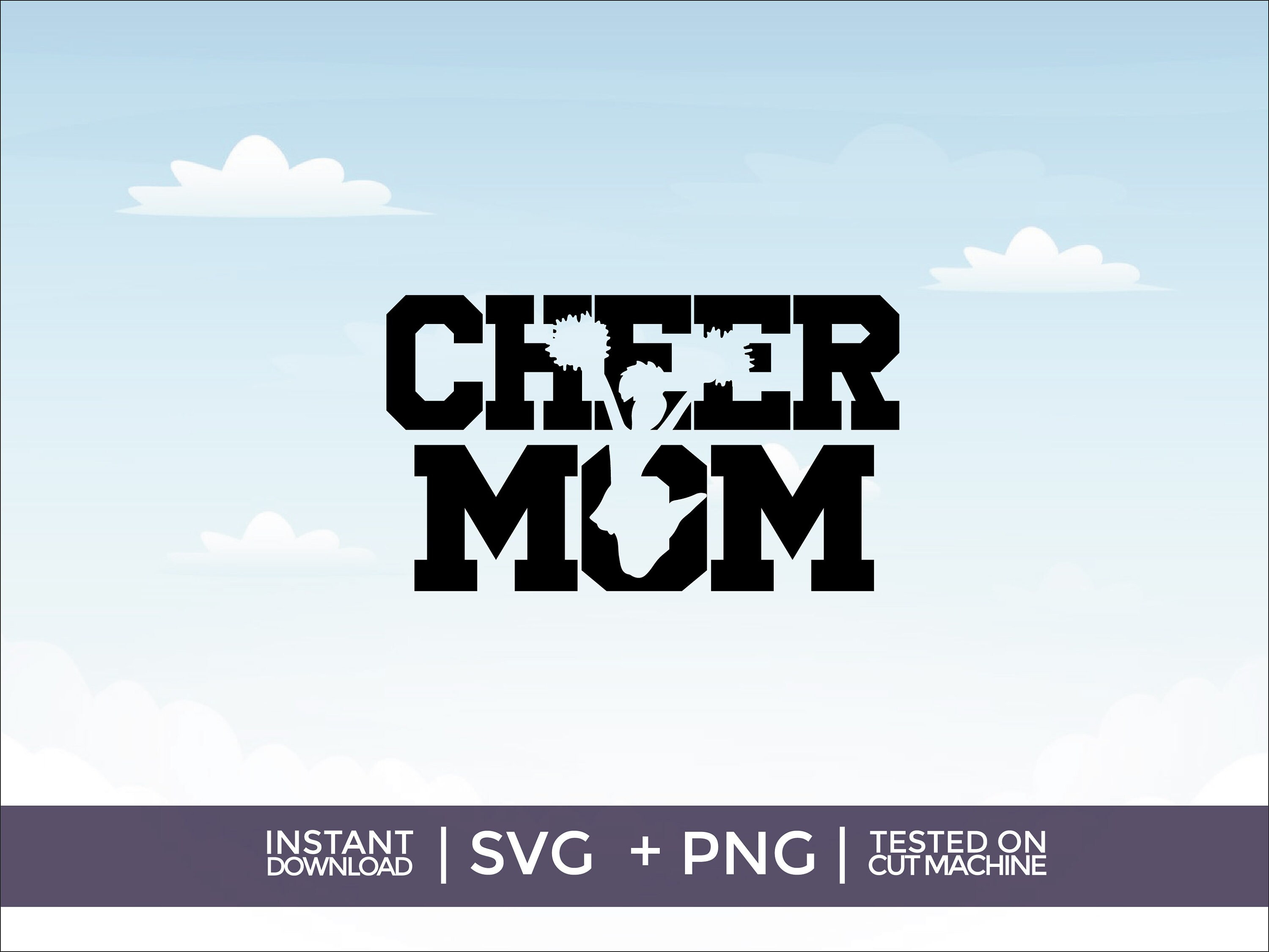 Cheer Mom SVG PNG Varsity Letters Block Design Cheer Life - Etsy