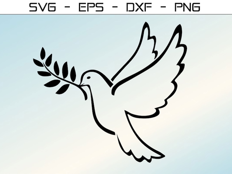 Dove SVG PNG Vector Clipart Bird Svg File Cricut Dove Logo - Etsy