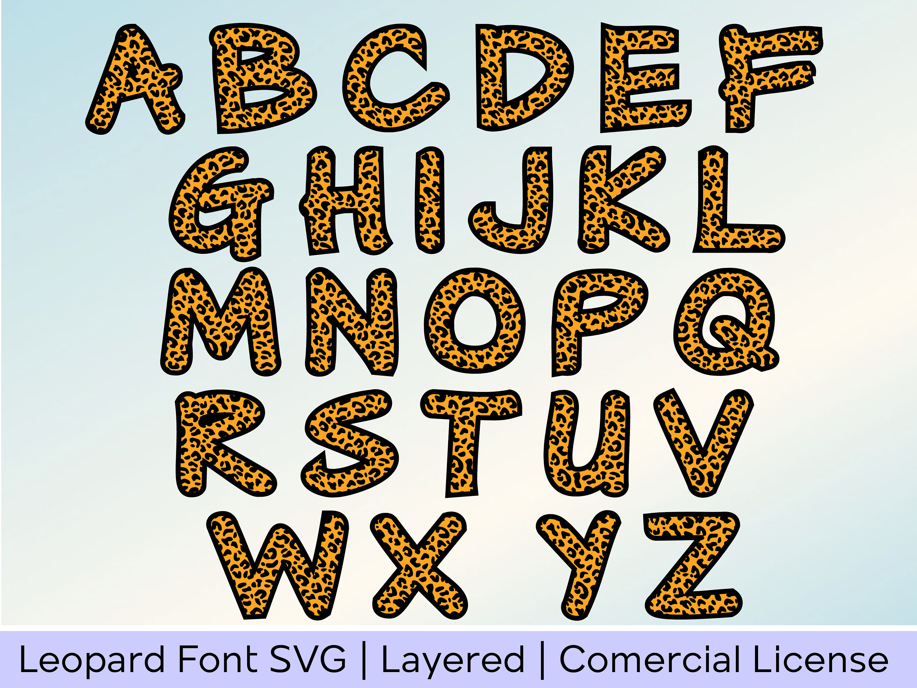 Leopard Print Letters Layered SVG Leopard Pattern Letters - Etsy