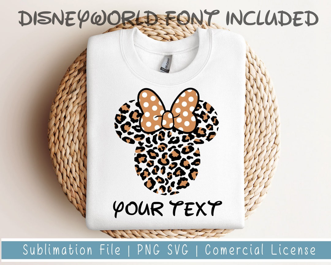 Minnie Head Leopard SVG, Layered for Easy Use, Custom Minnie Head Svg ...